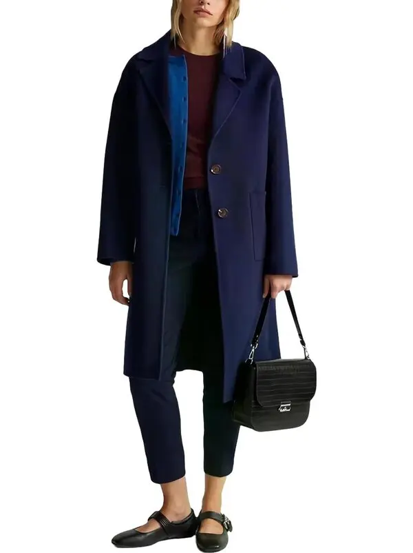 BENETTON Tailored Straight-leg Trousers - Blue