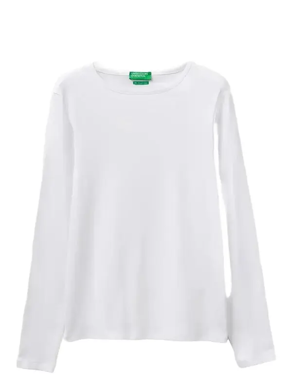 BENETTON Moncler Logo Crewneck Sweatshirt - White