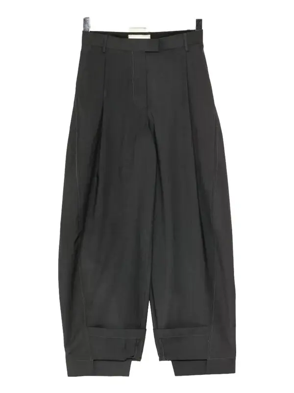 LITKOVSKA Pleated Barrel-leg Trousers - Grey