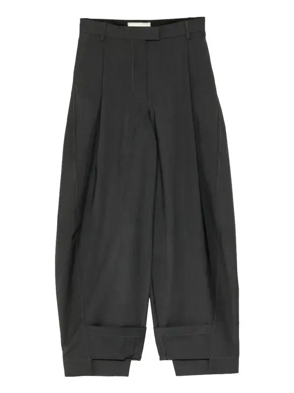 LITKOVSKA Pleated Barrel-leg Trousers - Grey