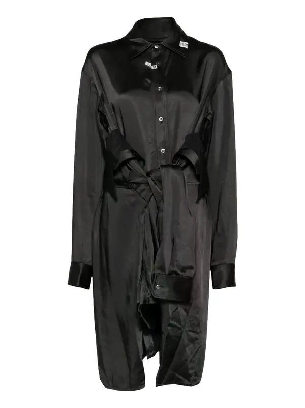 Mihara Yasuhiro Combined Shirt Dress - Black