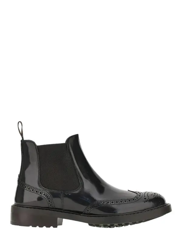 CALCE Brogue-detail Chelsea Boots - Black