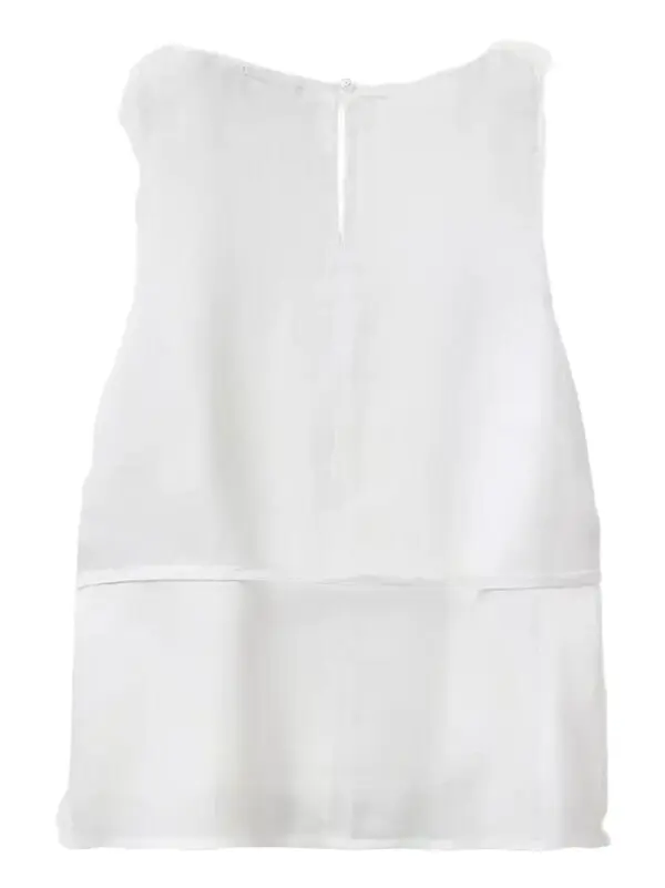 BENETTON Sleeveless Belted Tank Top - White