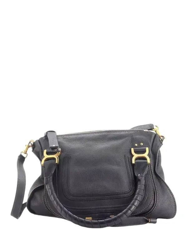 Chloé Marcie Leather Satchel - Black