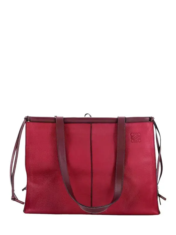 Loewe Cushion Leather Large Tote Bag - Pink