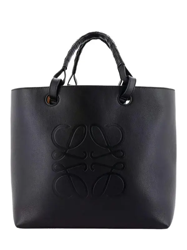 Loewe Anagram Tote Leather Small Shoulder Bag - Black