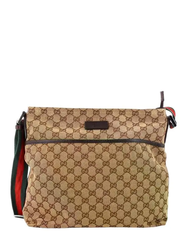 Gucci Gg Canvas Medium Messenger Bag - Brown