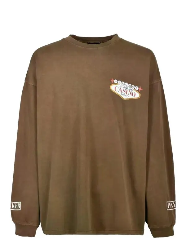 BREATH Casino Long-sleeve T-shirt - Brown