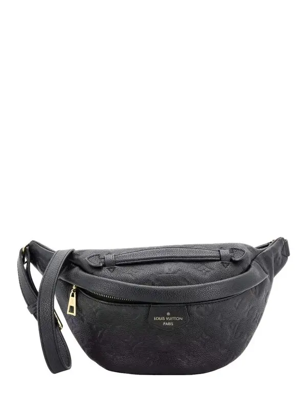 LOUIS VUITTON Monogram Empreinte Leather Belt Bag - Black