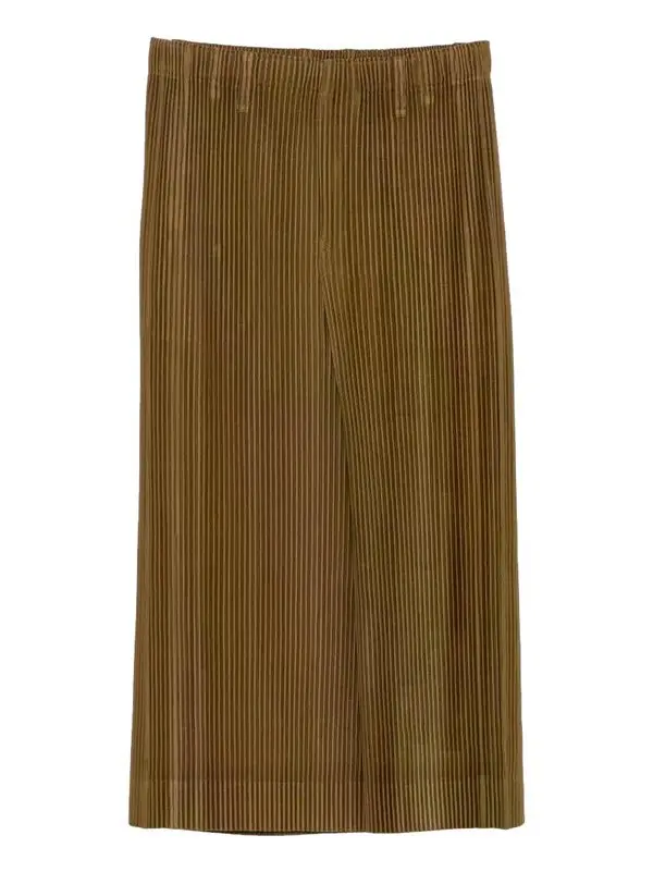 Issey Miyake Pleated Midi Skirt - Green
