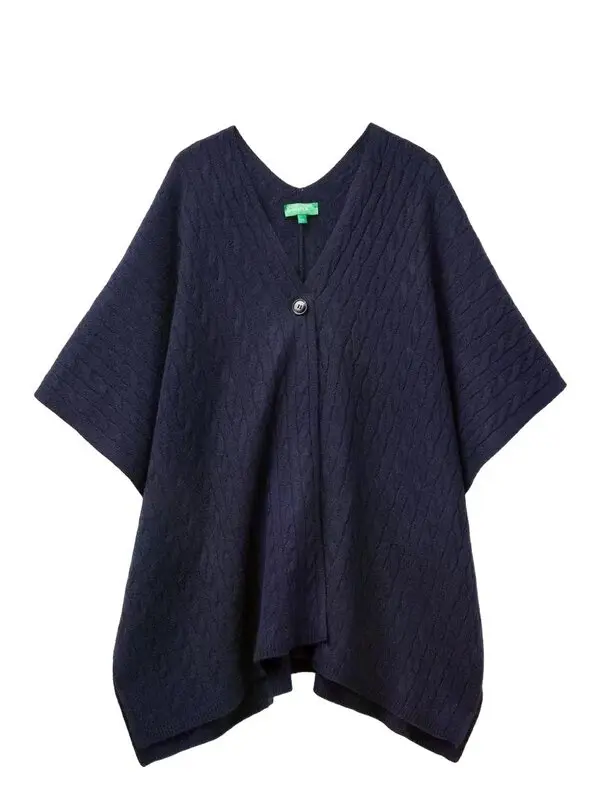 BENETTON United Colors Of Cable-knit Cardigan - Blue