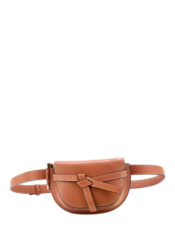 Loewe Gate Leather Mini Belt Bag - Brown