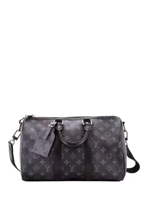 LOUIS VUITTON Keepall Bandouliere 35 Travel Bag - Black