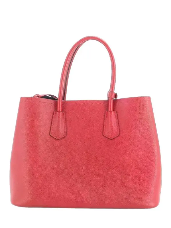 Prada Saffiano Leather Tote Bag - Red
