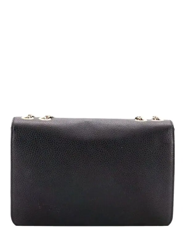 Gucci Interlocking Leather Shoulder Bag - Black