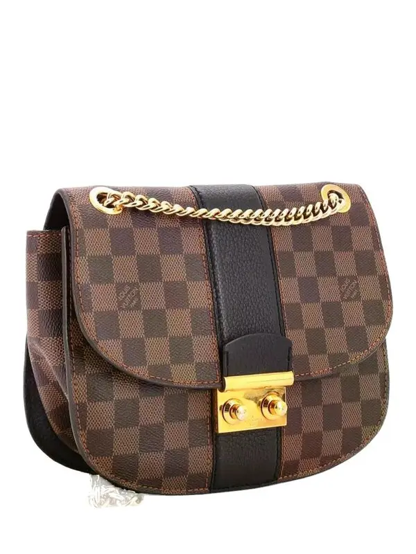 LOUIS VUITTON Damier Leather Shoulder Bag - Black