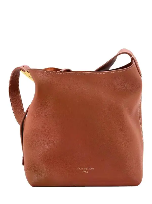 LOUIS VUITTON Calfskin Pm Hobo Bag - Brown