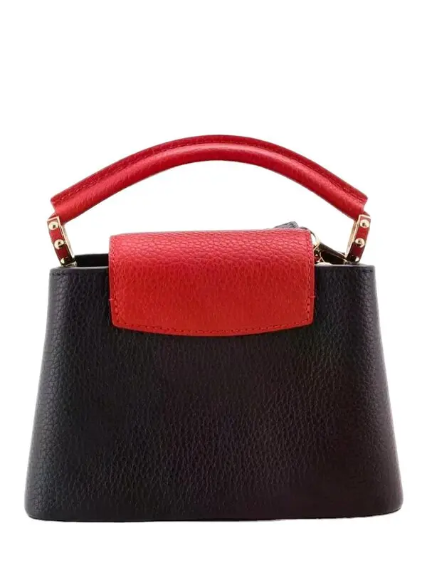LOUIS VUITTON Capucines Leather Mini Satchel Bag - Black