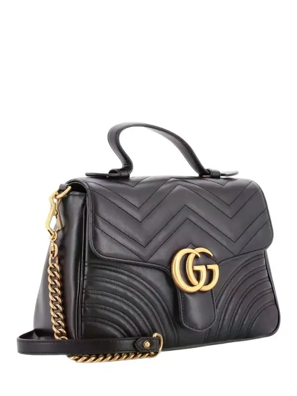 Gucci Matelasse Leather Small Satchel - Black