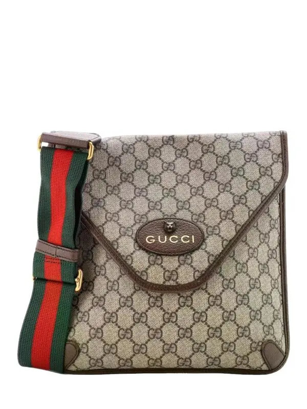 Gucci Gg Coated Canvas Messenger Bag - Brown
