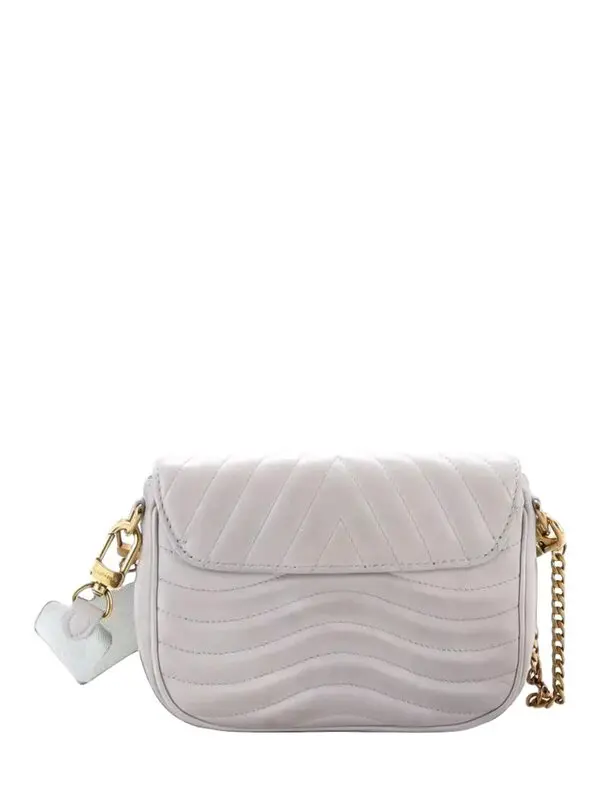 LOUIS VUITTON New Wave Multi Pochette Quilted Leather Crossbody Bag - Grey