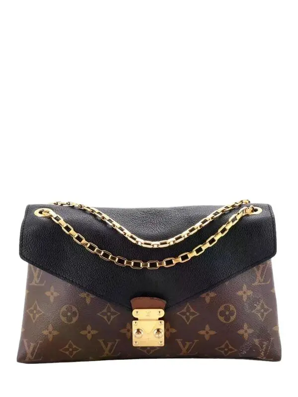 LOUIS VUITTON Pallas Chain Monogram Bag - Black