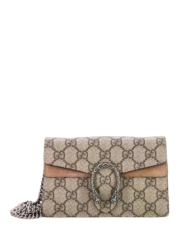 Gucci Dionysus Gg Coated Canvas Super Mini Crossbody Bag - Brown