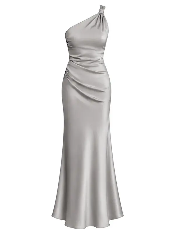 AISL One-shoulder Maxi Dress - Grey