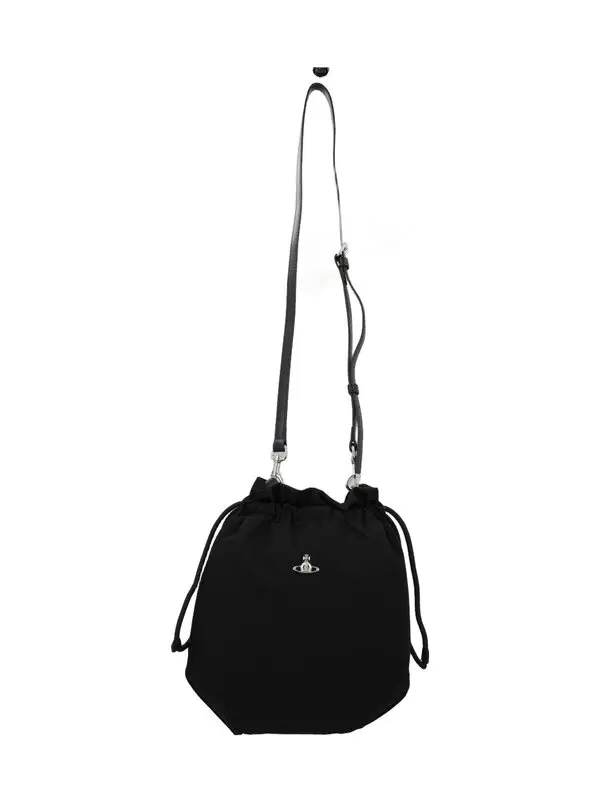 VIVIENNE WESTWOOD Drawstring Shoulder Bag - Black