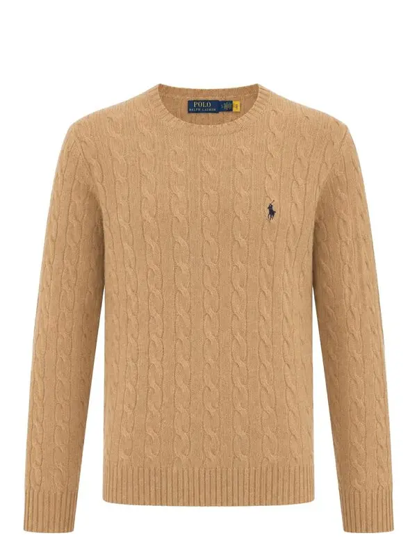 Polo Ralph Lauren Cable Knit Long Sleeve Pullover - Beige