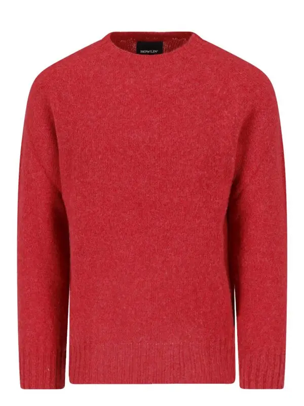 Howlin' 100% Fine Wool Crew Neck Sweater - Red