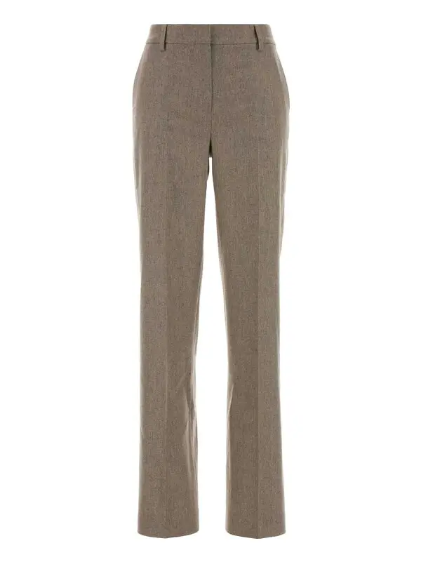 PT TORINO Ambra Wool-cashmere Trousers - Grey