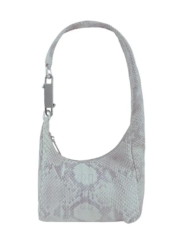 Rick Owens Disco Gemini Mini Handbag In Python Leather - Bleach
