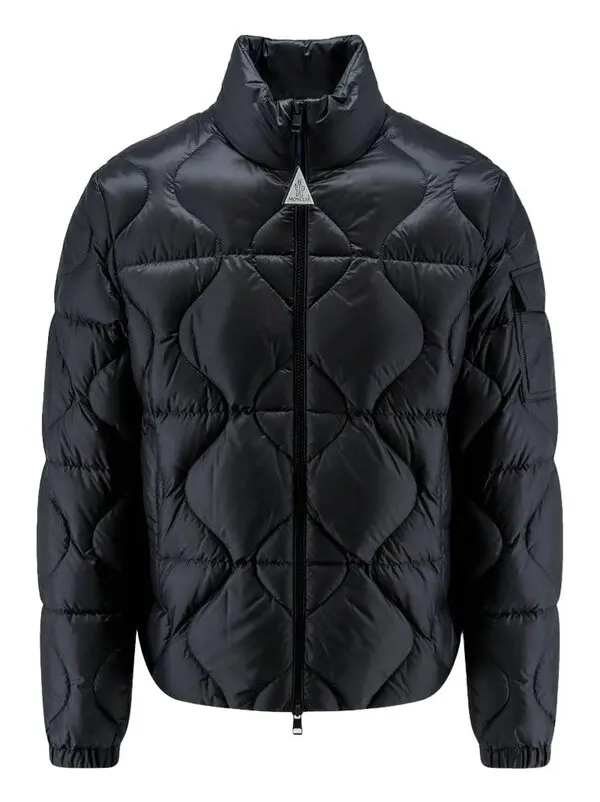 Moncler Quilted Zip-up Jacket - Black