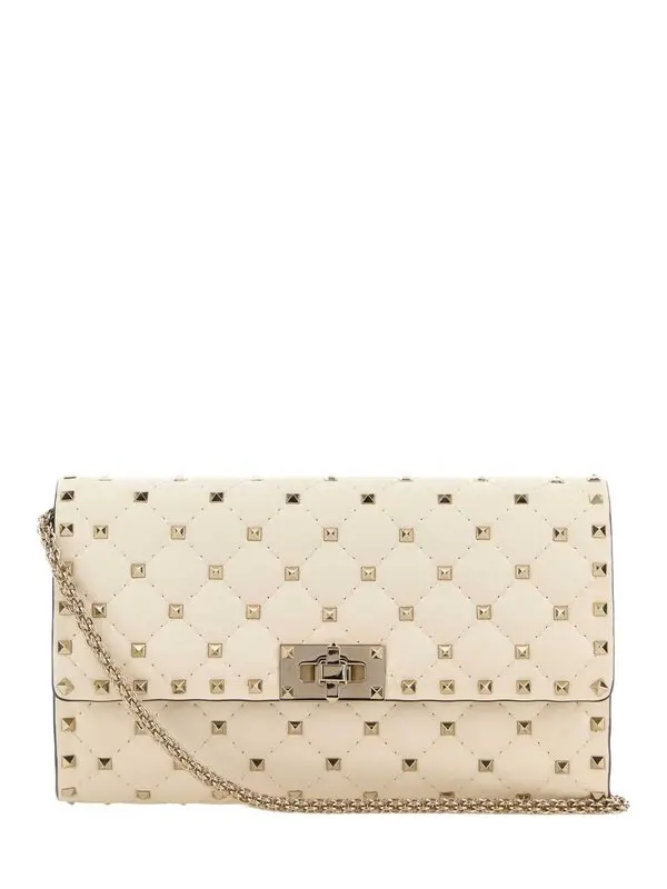 Valentino Garavani Rockstud Spike Mini Clutch - White