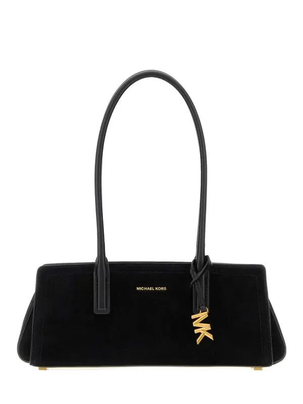 Michael Kors Suede Shoulder Handbag - Black