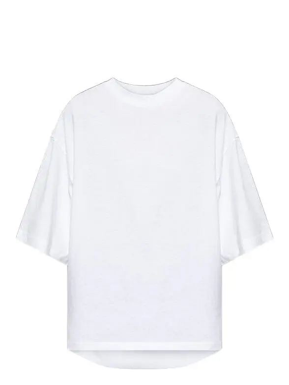 ALLSAINTS Short Sleeve T-shirt With Studded Peace Symbol - White