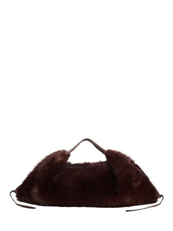 3.1 Phillip Lim Luna Medium Faux Fur Hobo Bag - Espresso