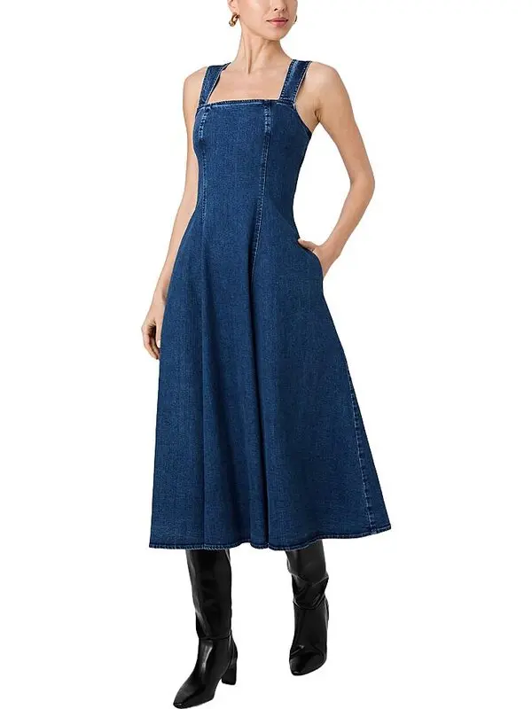 French Connection Delancey" Denim Midi Dress - Indigo
