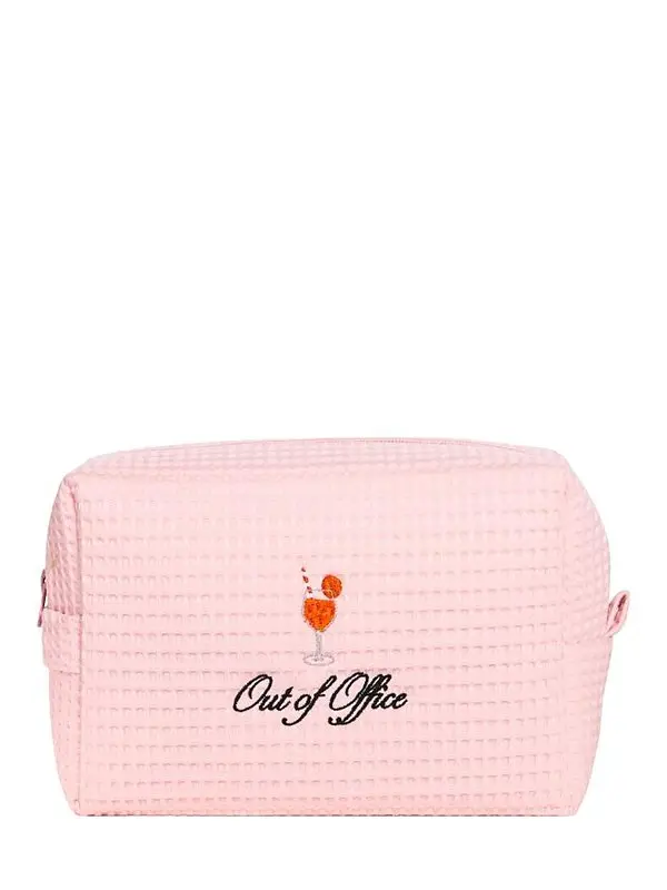 ABBODE Waffle Cotton Blend Pouch - Blush