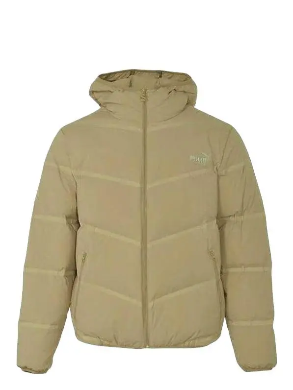 PUMA Hooded Puffer Jacket - Brown