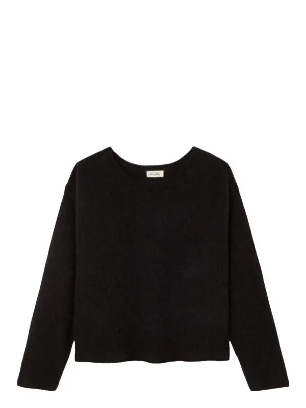 American Vintage Long Sleeve Crew Neck Sweater - Black