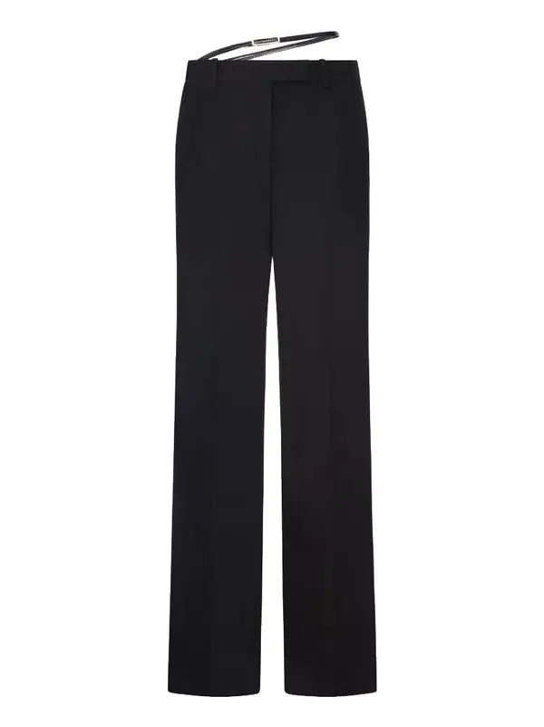 TOM FORD Straight-leg Tailored Trousers With Belted Waist - Black