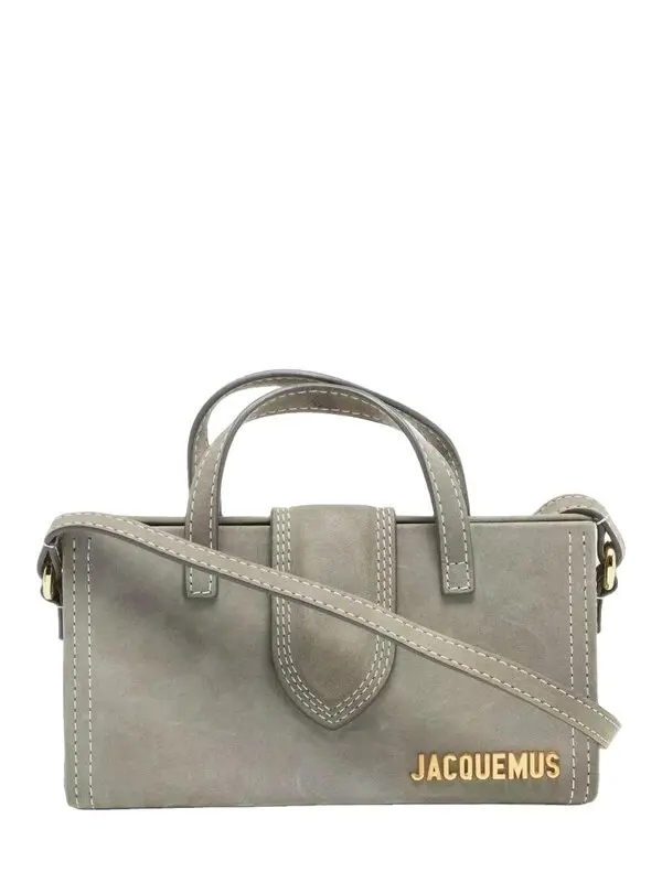 Jacquemus Le Porte Lunettes Suede Shoulder Bag - Grey