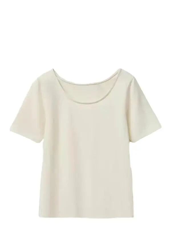 BENETTON Scoop Neck T-shirt - Neutrals