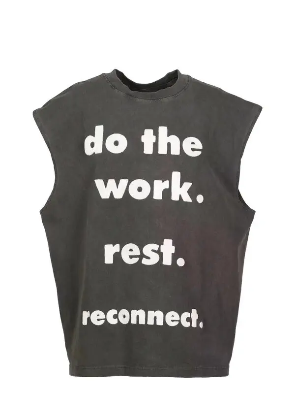 HONOR THE GIFT Do The Work" Graphic Tank Top - Black