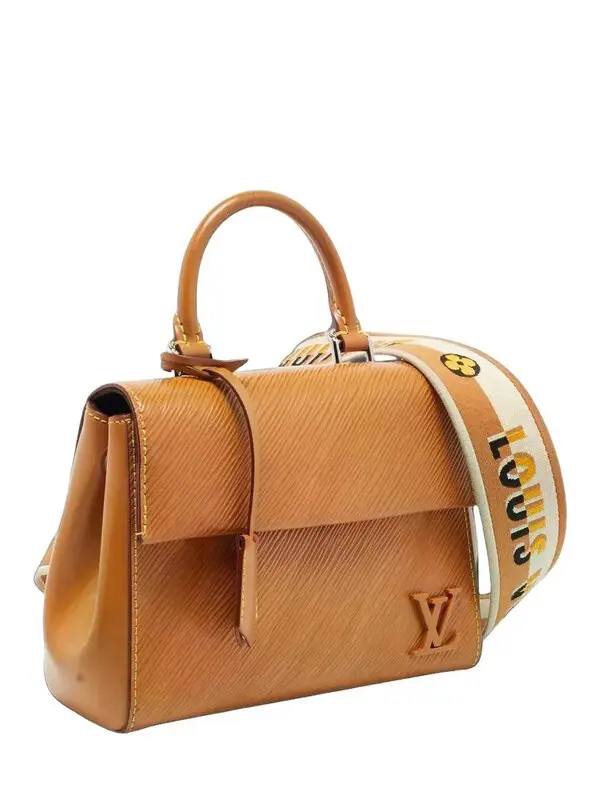 LOUIS VUITTON Mini Cluny Epi Leather Shoulder Bag With Monogram Strap - Brown
