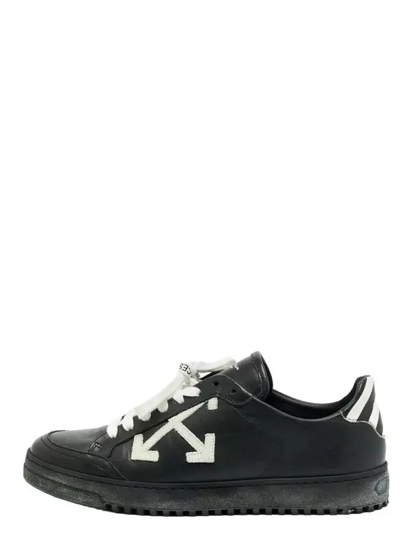 Off-White Vulcanized Leather Sneakers - Black