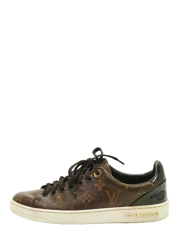 LOUIS VUITTON Front Row Monogram Canvas Sneakers - Brown
