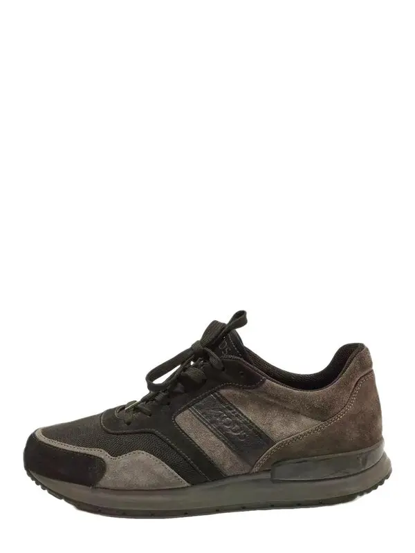 TOD'S Lace-up Sneakers With Suede Panels - Black